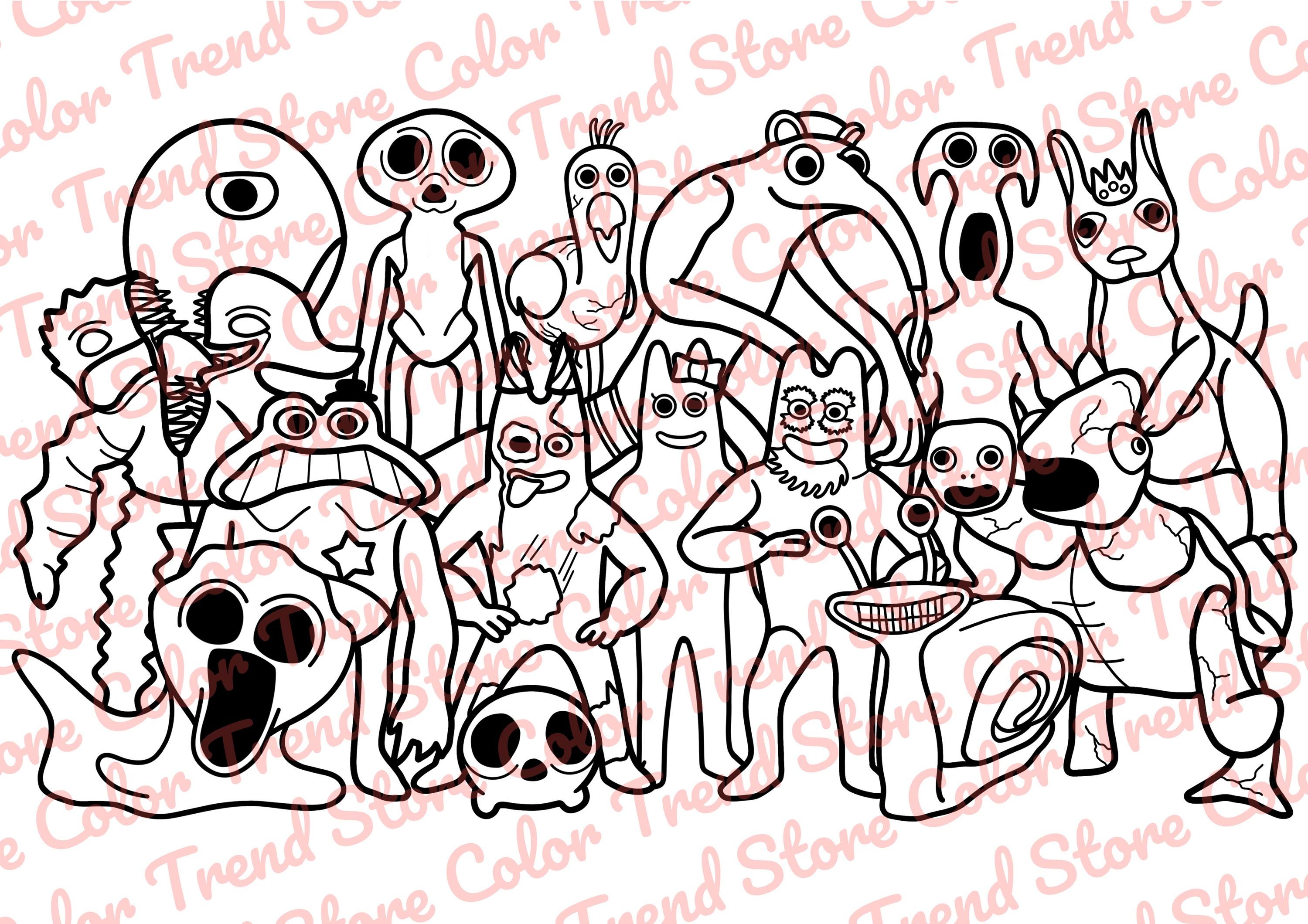 Garden of Bamban Coloring Page 1 PNG and 1 PDF A4 Size / Digital ...