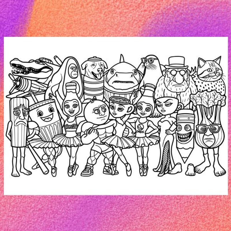 Coloring Pages of La Grande Combination in Steal a Brain Rot - Etsy Canada