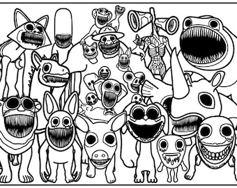 ZOONOMALY Coloring Page 1 PNG and 1 PDF A4 Size. the Background is Not ...