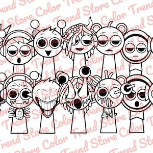 Sprunky Coloring Page 1 PNG and 1 PDF A4 Size for Personal Use Only - Etsy
