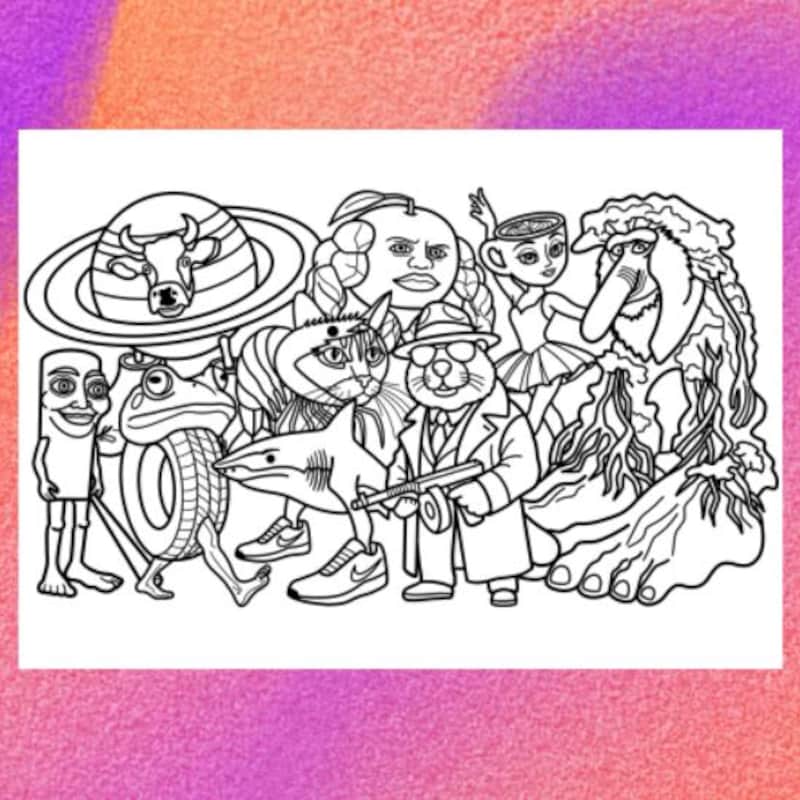 Steal a Brainrot Colouring Pages - Etsy