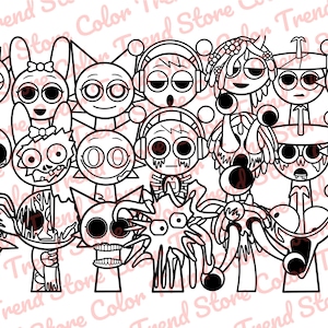 Sprunky Coloring Page 1 PNG and 1 PDF A4 Size / Digital Download - Etsy