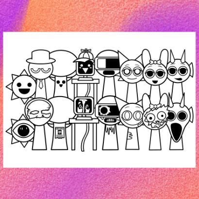 Sprunky Coloring Page 1 PNG and 1 PDF A4 Size for Personal Use Only - Etsy