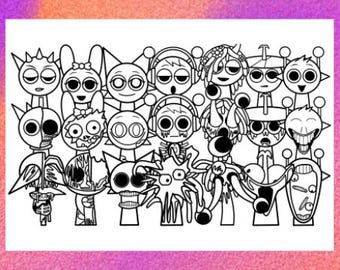 Italian Brainrot Animals Coloring Page 1 PNG and 1 PDF A4 Size ...