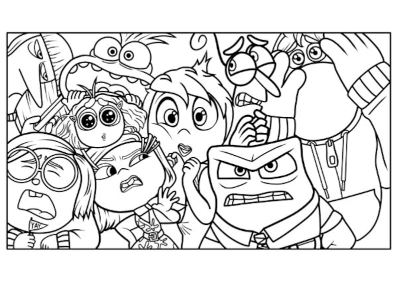 Inside Out 2 Coloring Page 1 PNG and 1 PDF A4 Size for Personal Use ...