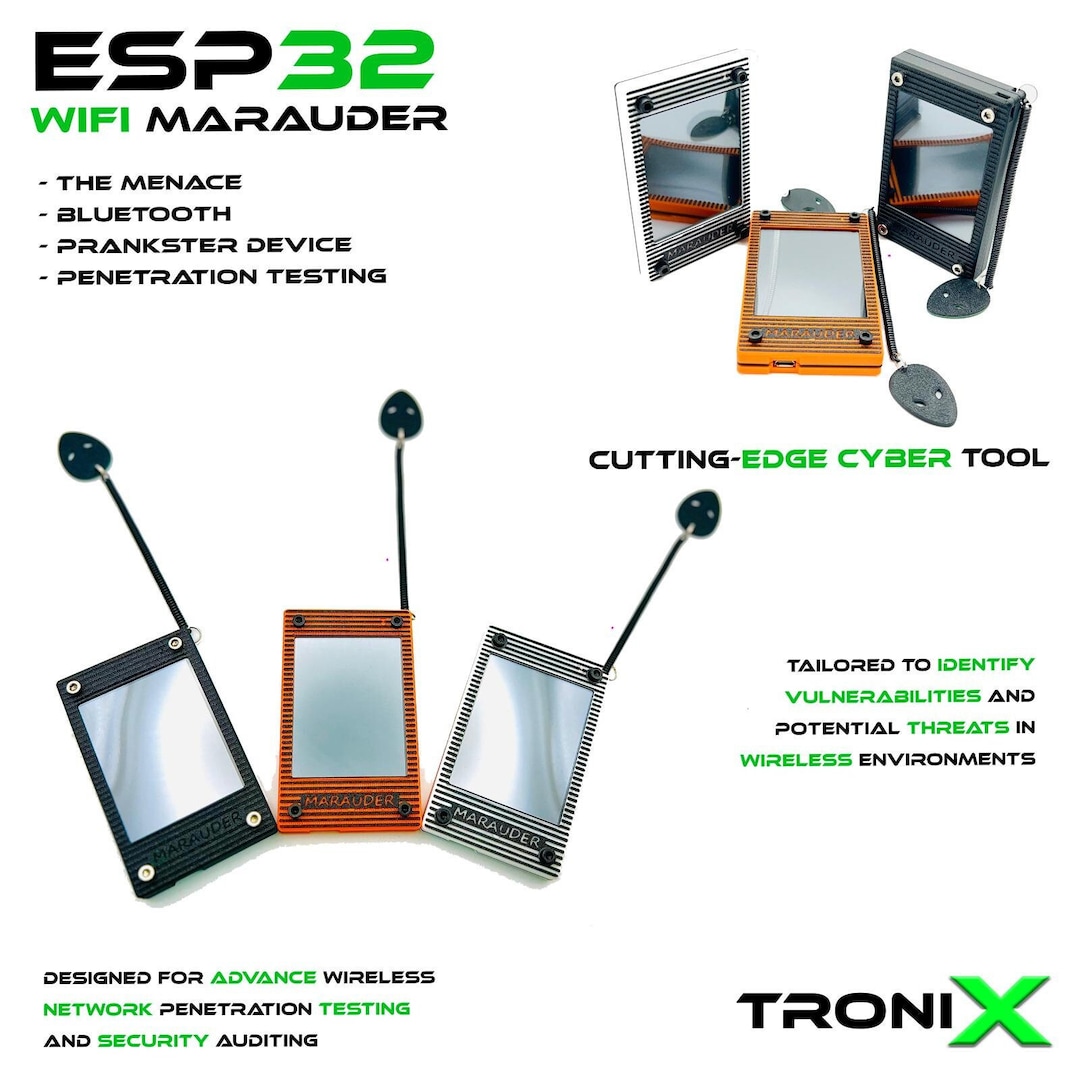 ESP32 Wifi Marauder, Bluetooth Prankster Device, ESP32 Wi-fi Marauder ...
