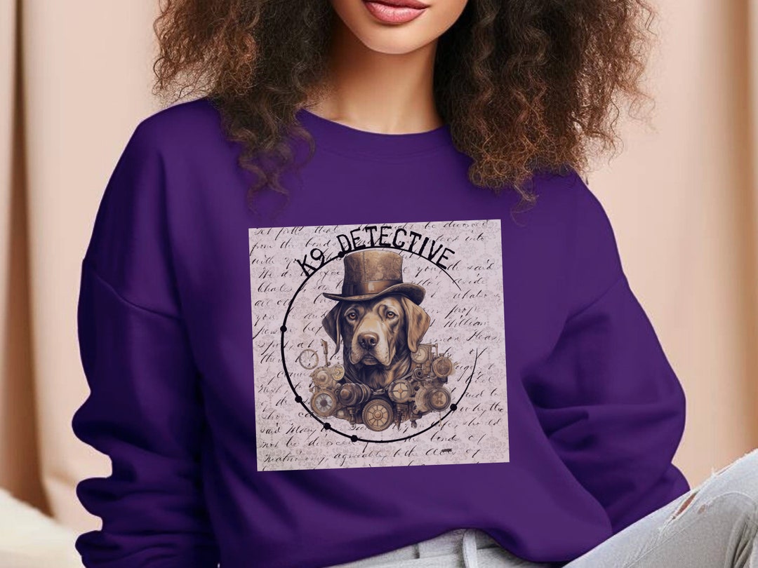 Futuristic Steampunk Labrador Retriever K9 Detective Sweatshirt ...