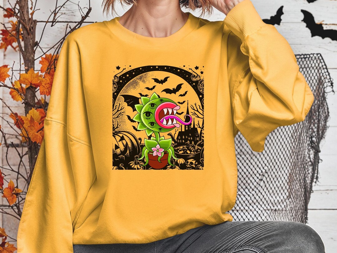 Carnivorous Plant Evil Eye Eyeballs Halloween Sweatshirt, Lets Go ...