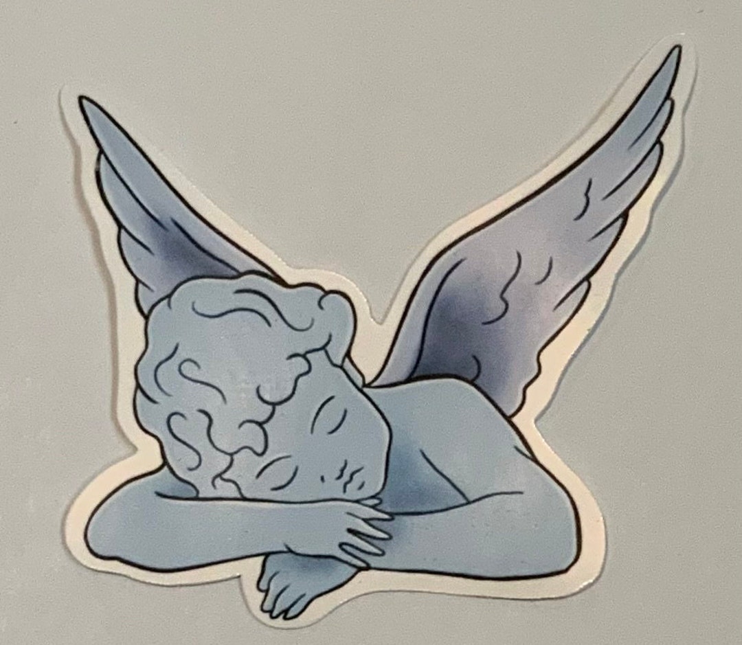 Shiny Angel Cherub Sticker. Vinyl Sticker. - Etsy