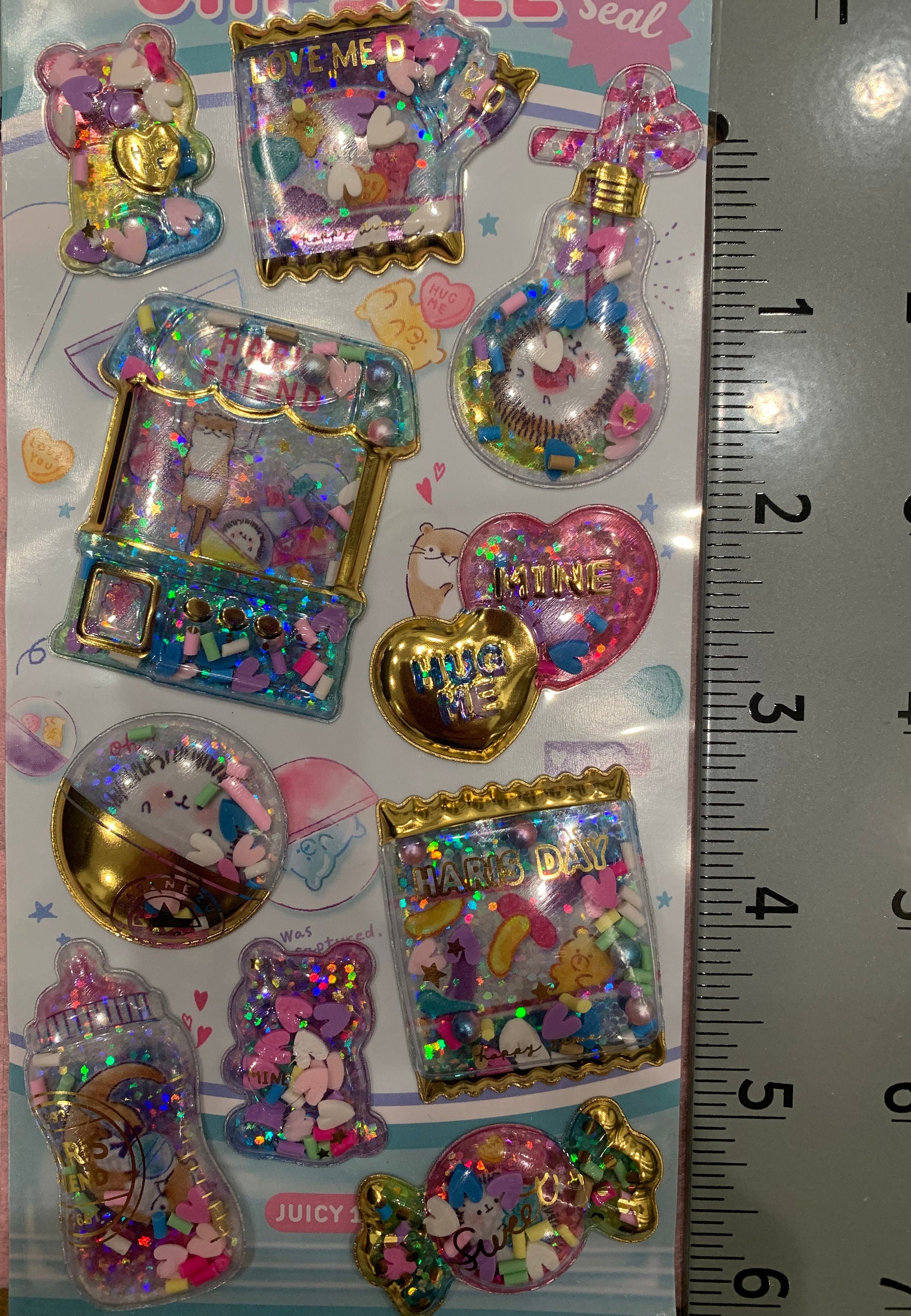 LOT 4 Sheets Variety Filled Stickers Liquid and Shaker - Etsy