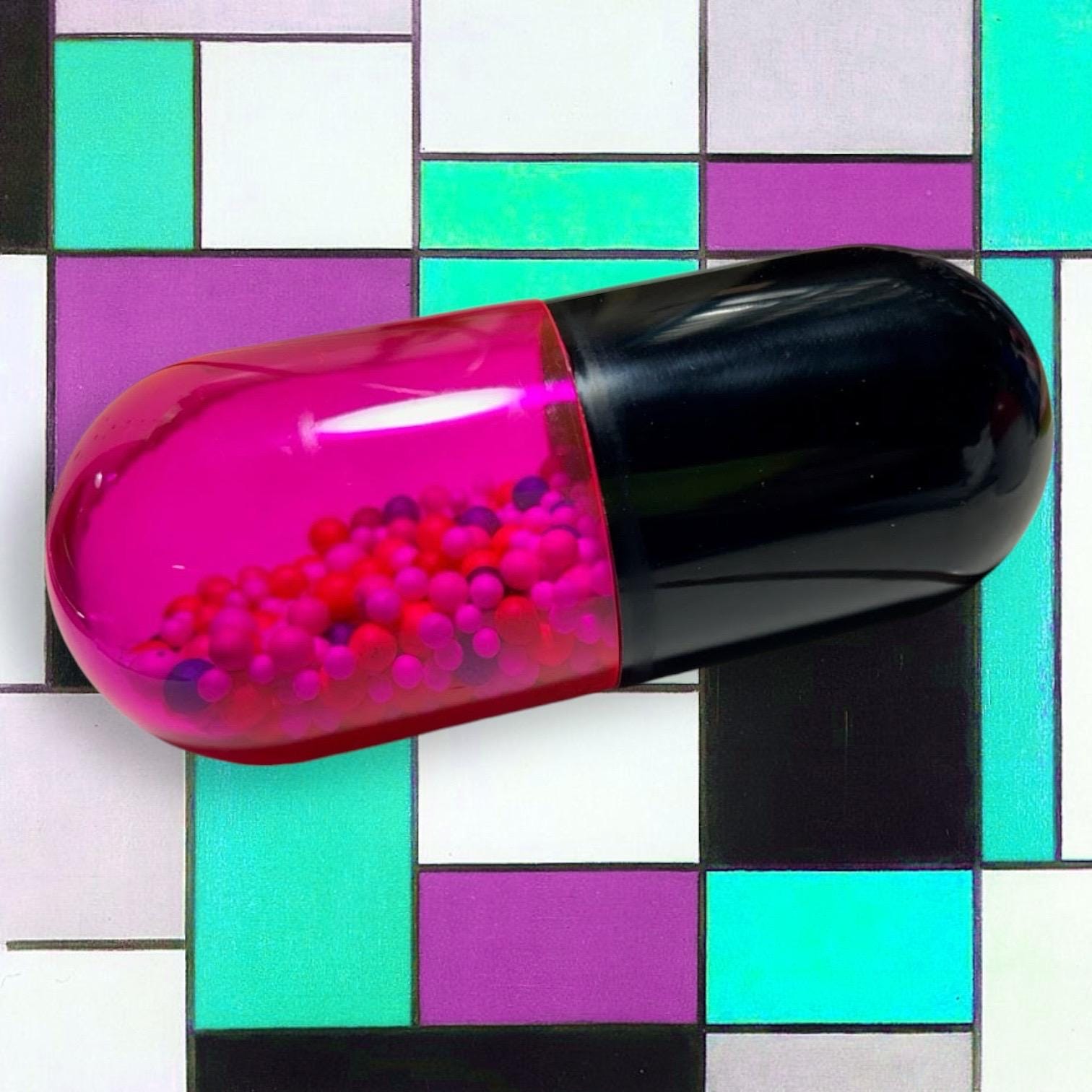 The Original - Giant Faux Pill Capsule - - New Color: Hot Pink & Black ...
