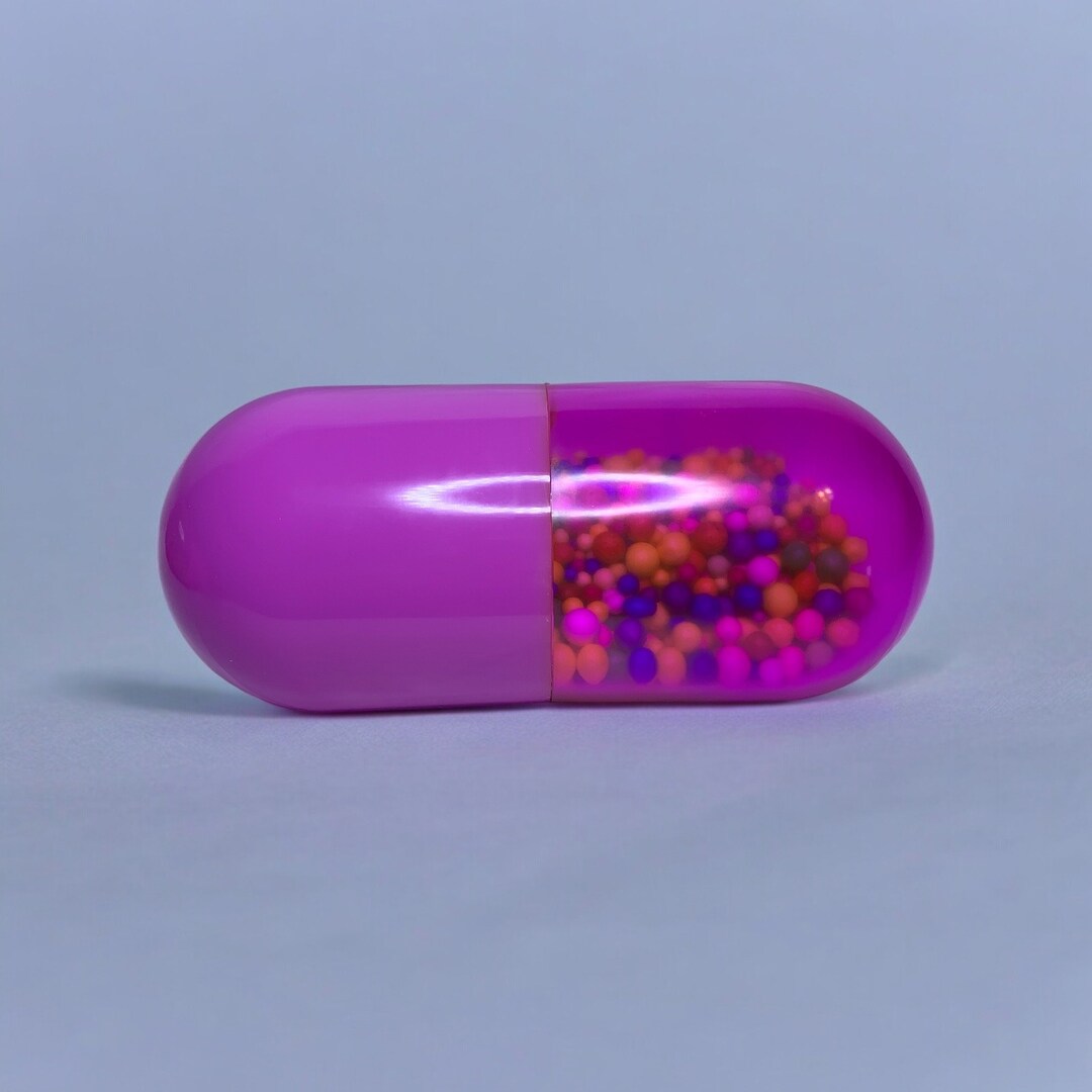 The Original - Giant Faux Pill Capsule - PURPLE - Resin Art Sculpture ...