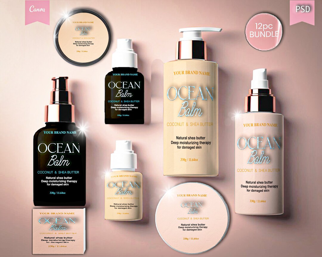 Editable Body Product Labels, CANVA, DIY Cosmetic Labels, Editable ...