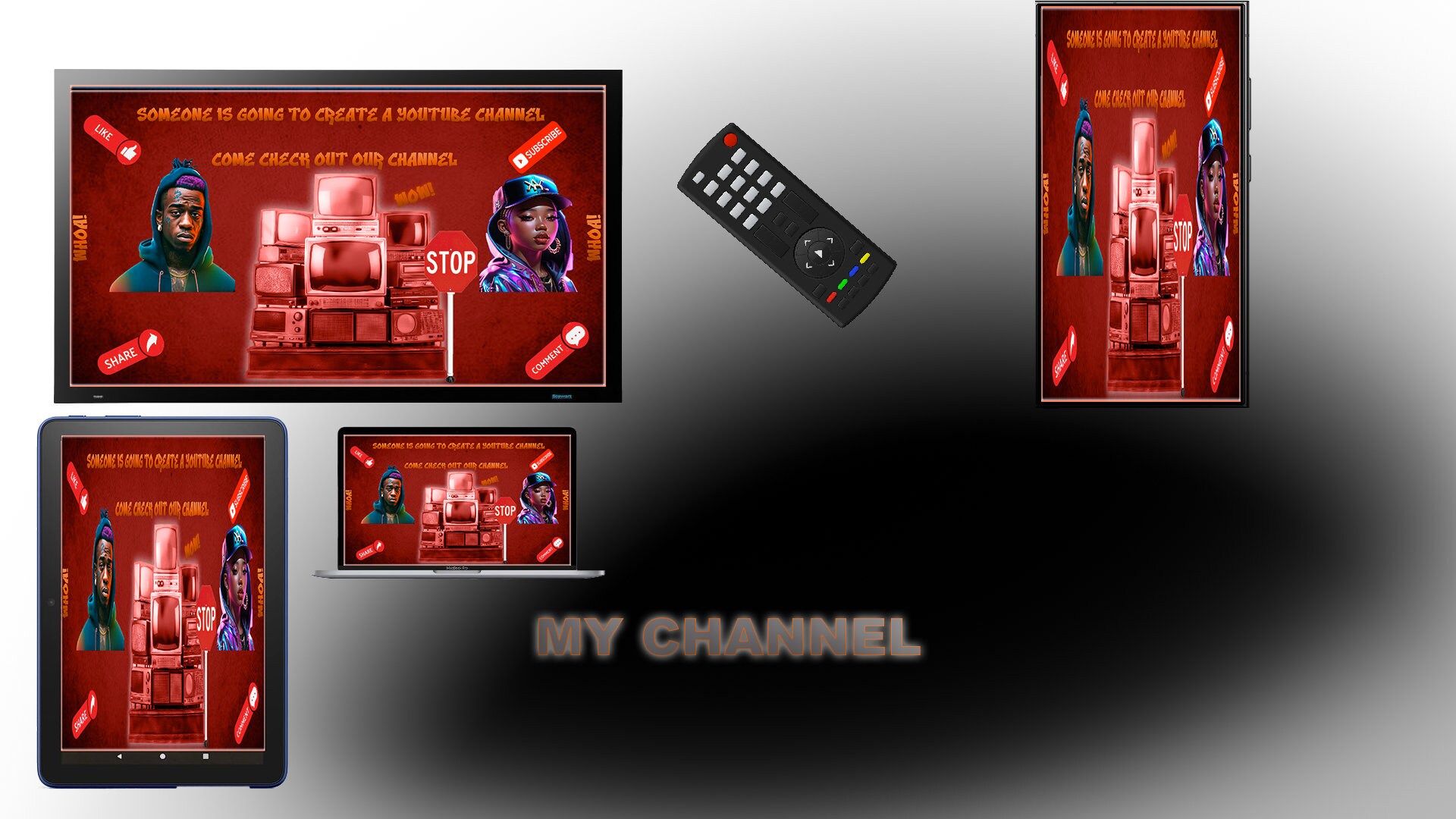 AI THUMBNAIL Template for Your Channel Custom Thumbnail AI Thumbnail ...