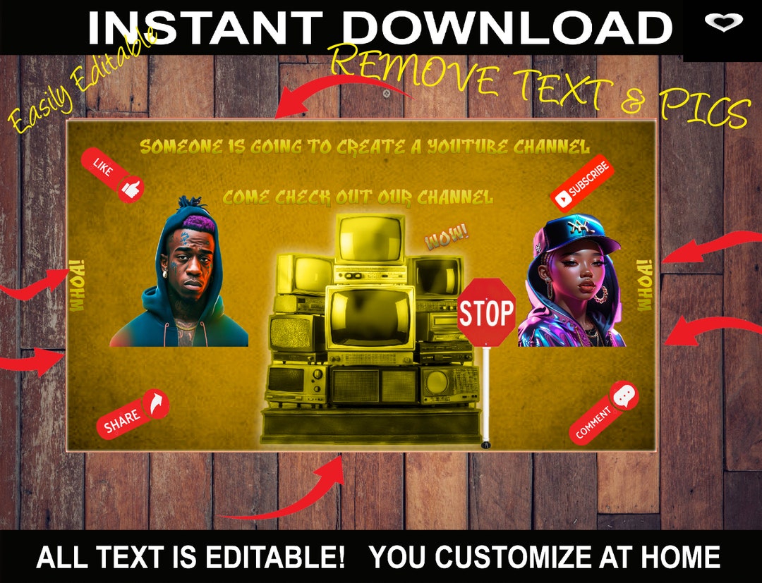 AI THUMBNAIL Template for Your Channel Custom Thumbnail AI Thumbnail ...