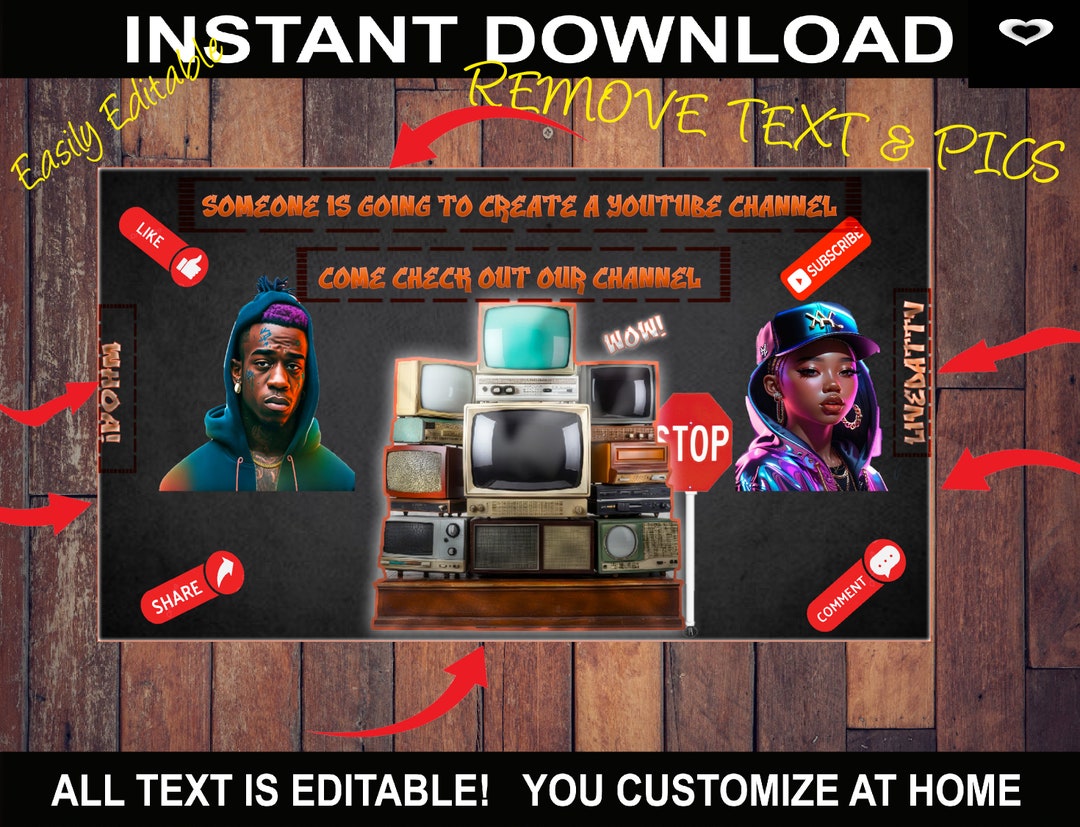 AI THUMBNAIL Template for Your Channel Custom Thumbnail AI Thumbnail ...