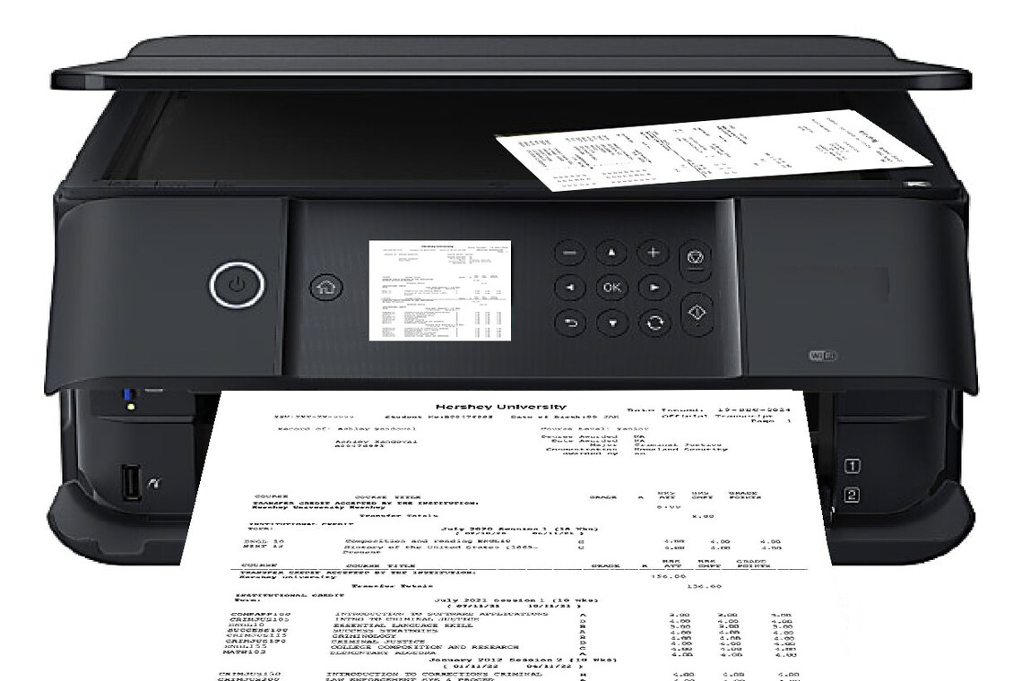 Official College Transcript Template, Printable Editable College ...