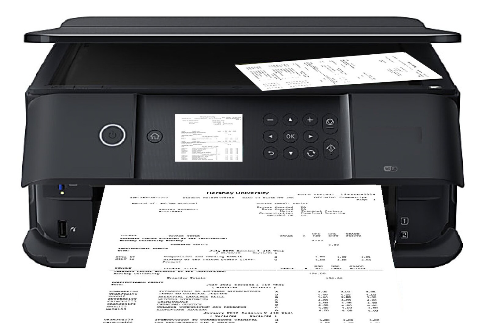 Official College Transcript Template, Printable Editable College ...