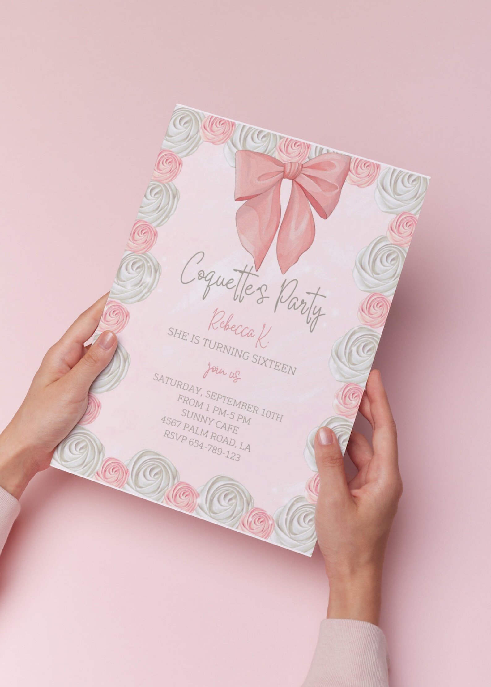 Charming Coquette Bash! Editable Coquette Birthday Invitation - DIY ...