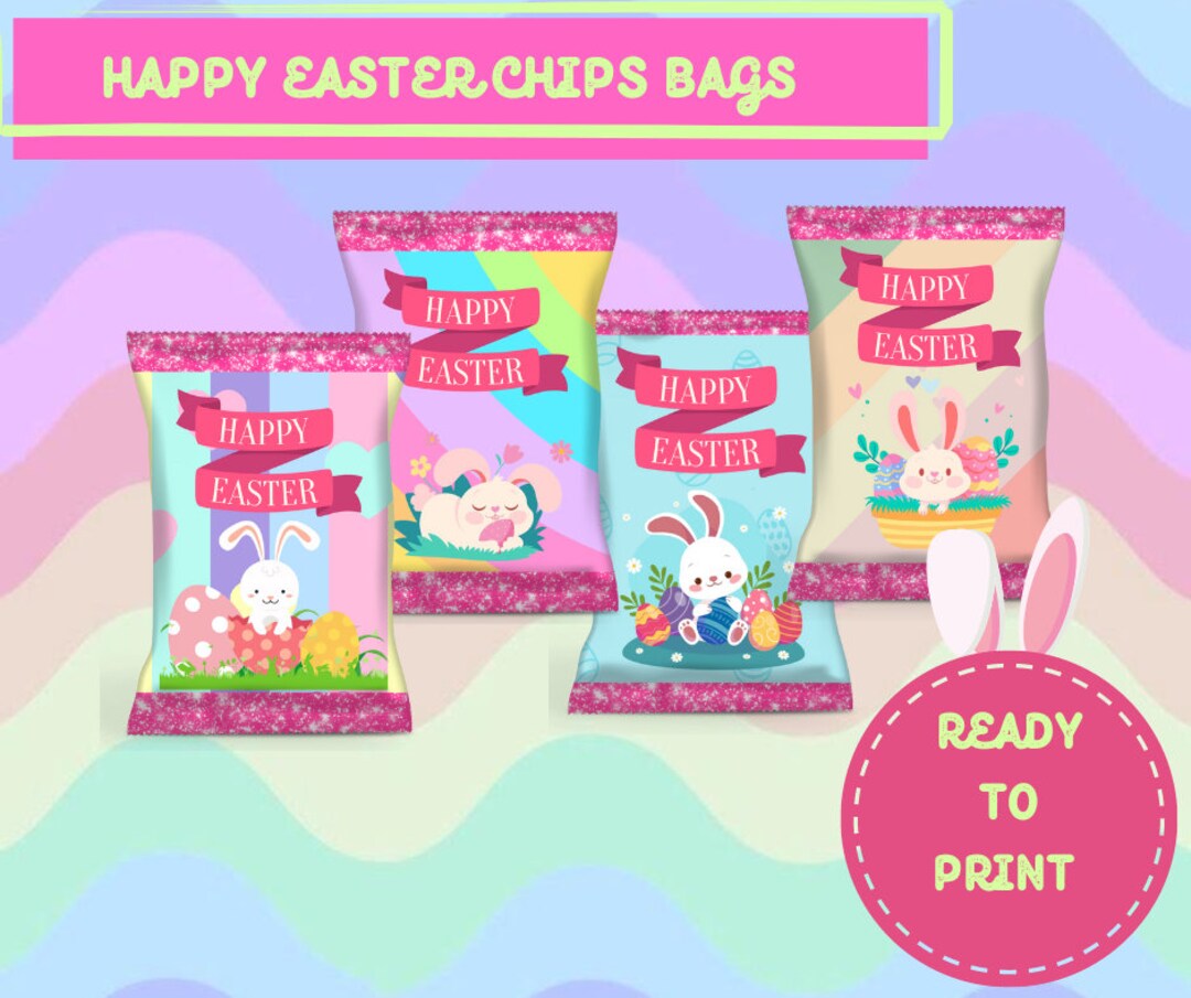 Easter Candy Bag, Easter Chips Bag - Etsy