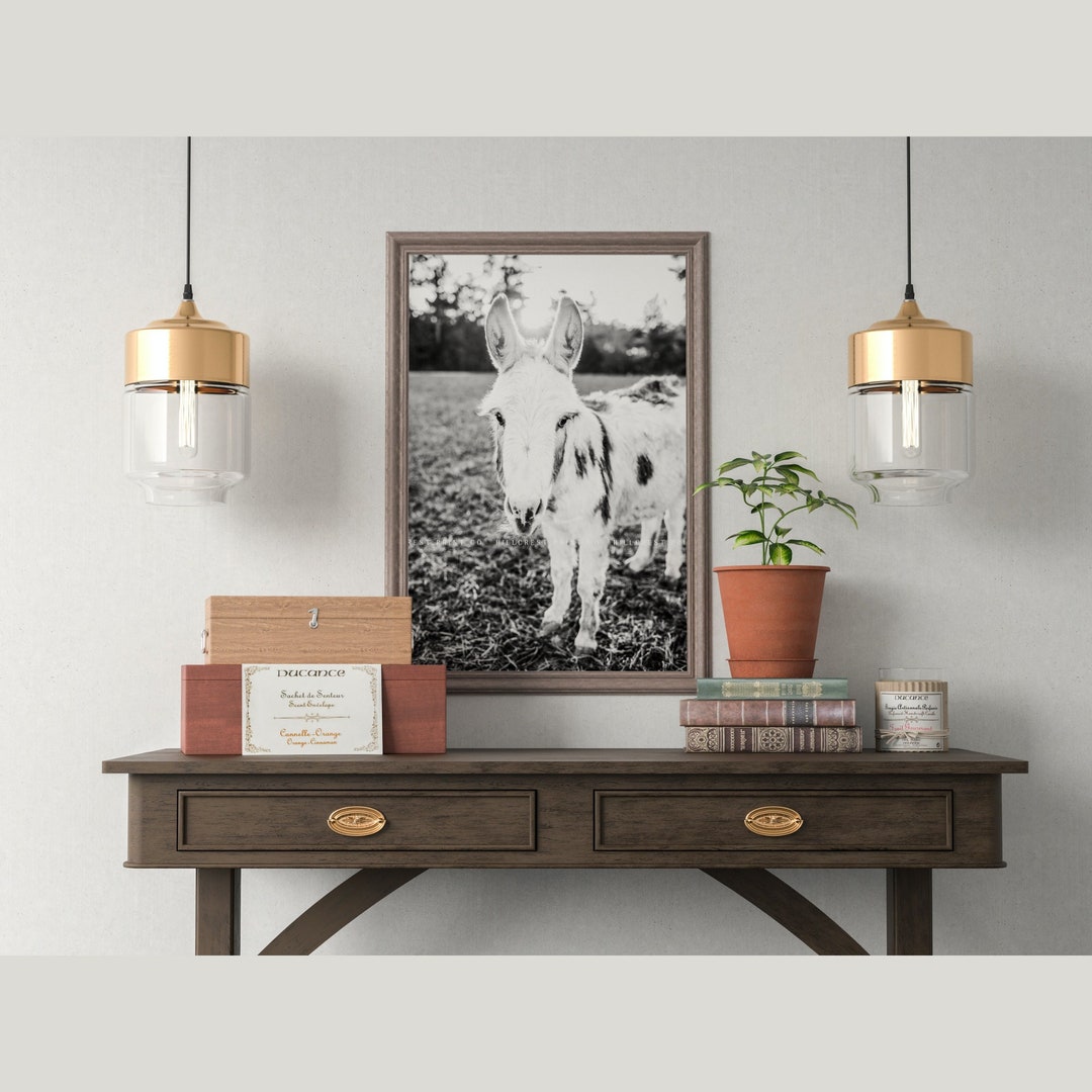 Mini Donkey Printable | Mini Donkey Wall Art | Donkey Print | Farmhouse ...