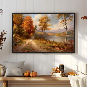 Frame TV Autumn Lakeside Trail, Frame TV Digital Download, Autumn Lake ...