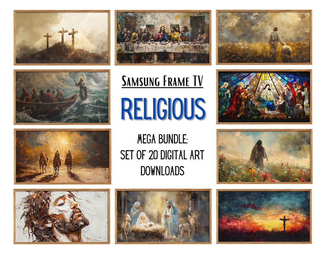 Christian Art for Frame TV: Jesus Religious Art Bundle (digital ...