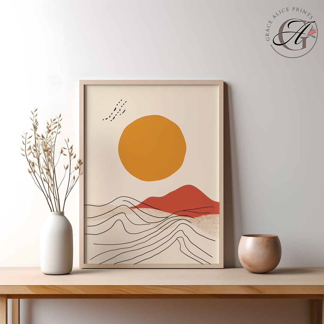 Japanese Minimalist Line Art, Minimalist Line Art, Line Art, Japandi ...