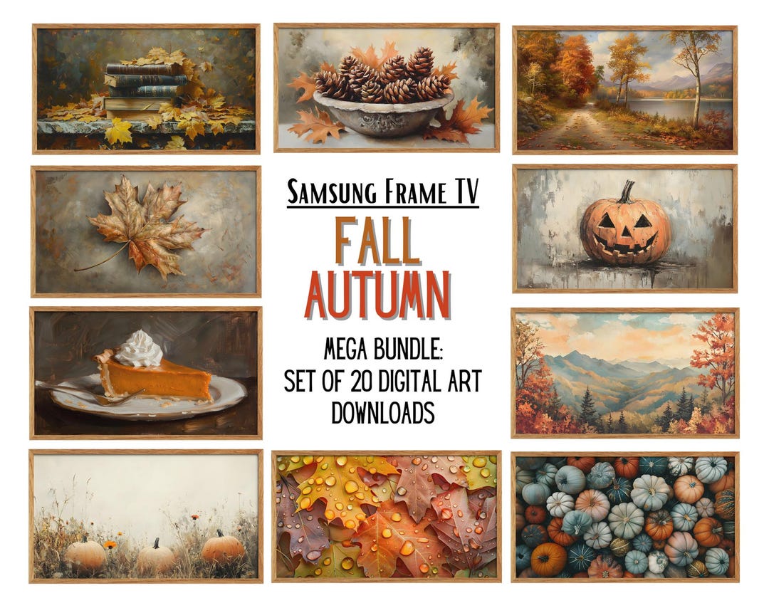 Fall TV Art Bundle: 20 Autumn Nature Prints (digital Download) - Etsy