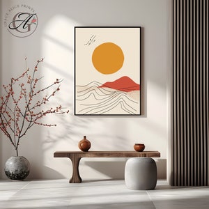 Japanese Minimalist Line Art, Minimalist Line Art, Line Art, Japandi ...