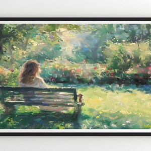 Frame TV Monet Peaceful Park, Claude Monet, Woman Portrait Oil Painting ...