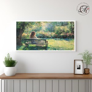Frame TV Monet Peaceful Park, Claude Monet, Woman Portrait Oil Painting ...