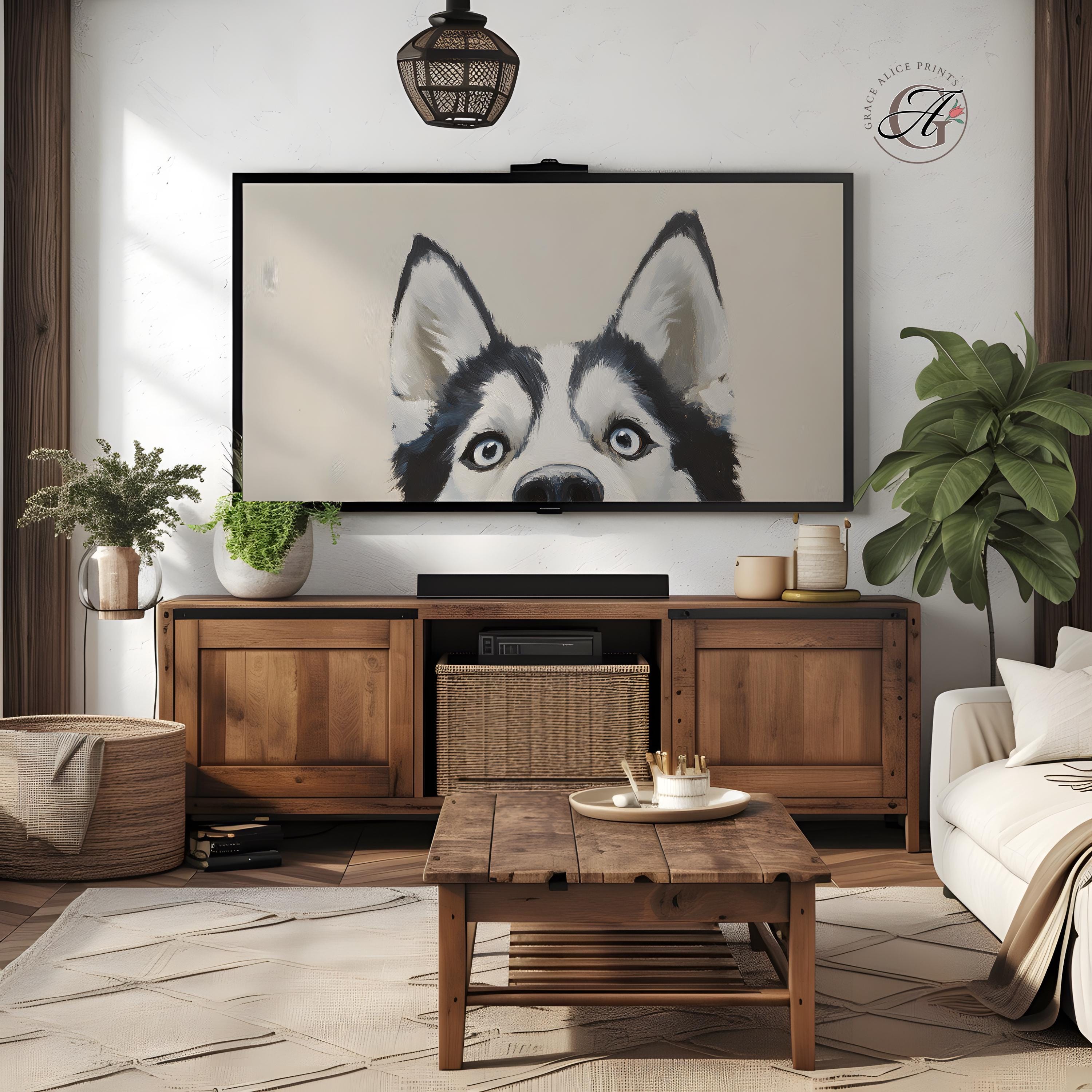 Siberian Husky TV Art: Playful Dog Portrait (digital Download) - Etsy