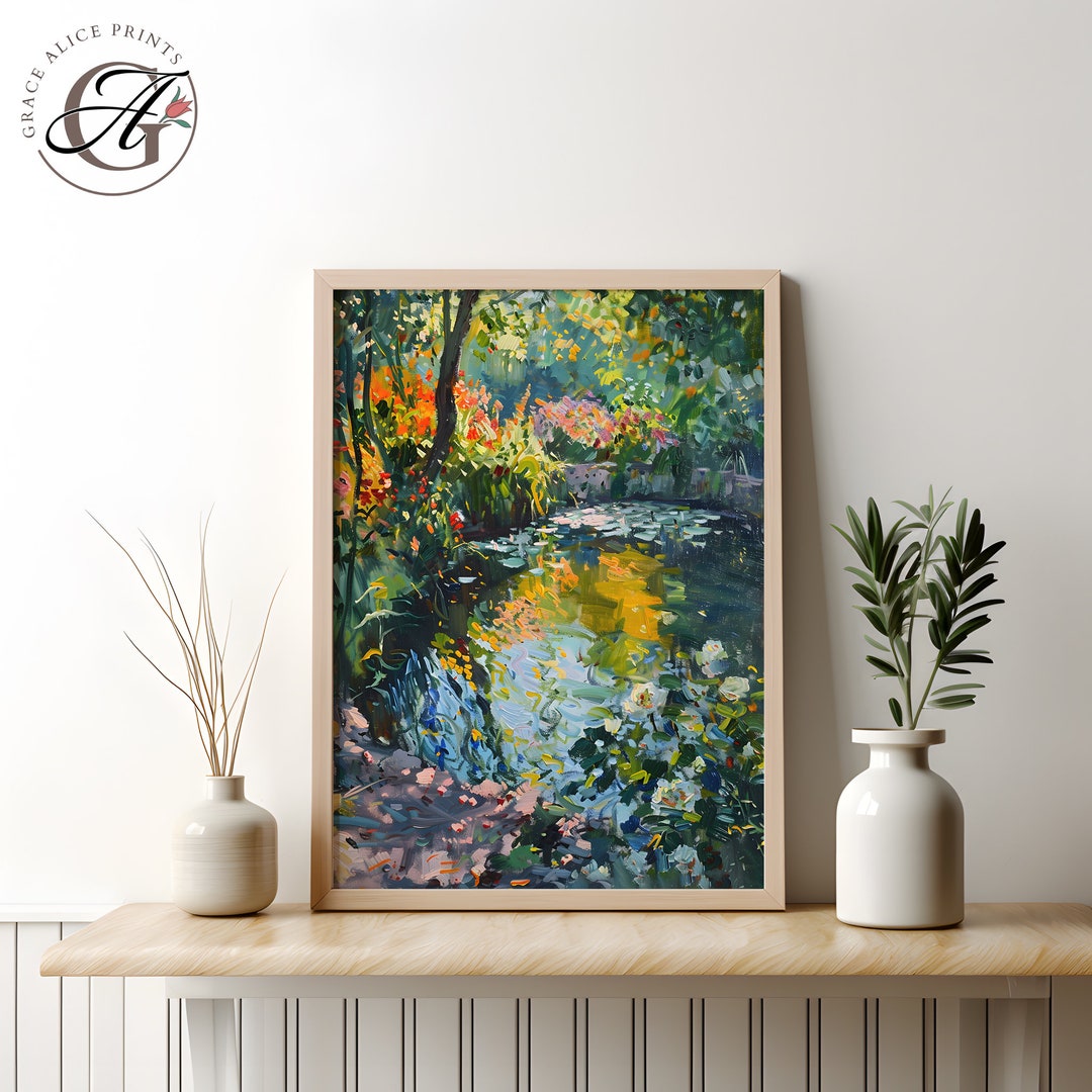 Monet Impressionist Tranquil Pond Print, Claude Monet, Monet Print ...