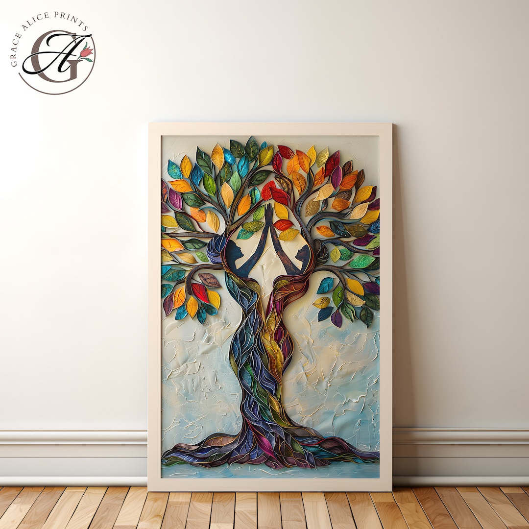 Tree of Life Colorful Abstract Art Print, Tree of Life, Colorful ...