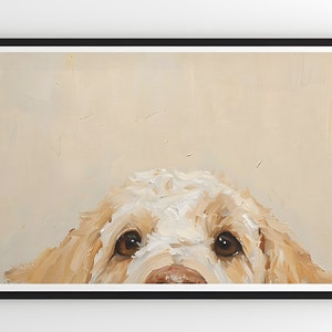 Frame TV Goldendoodle Art, Goldendoodle Wall Art, Dog Painting, Dog ...
