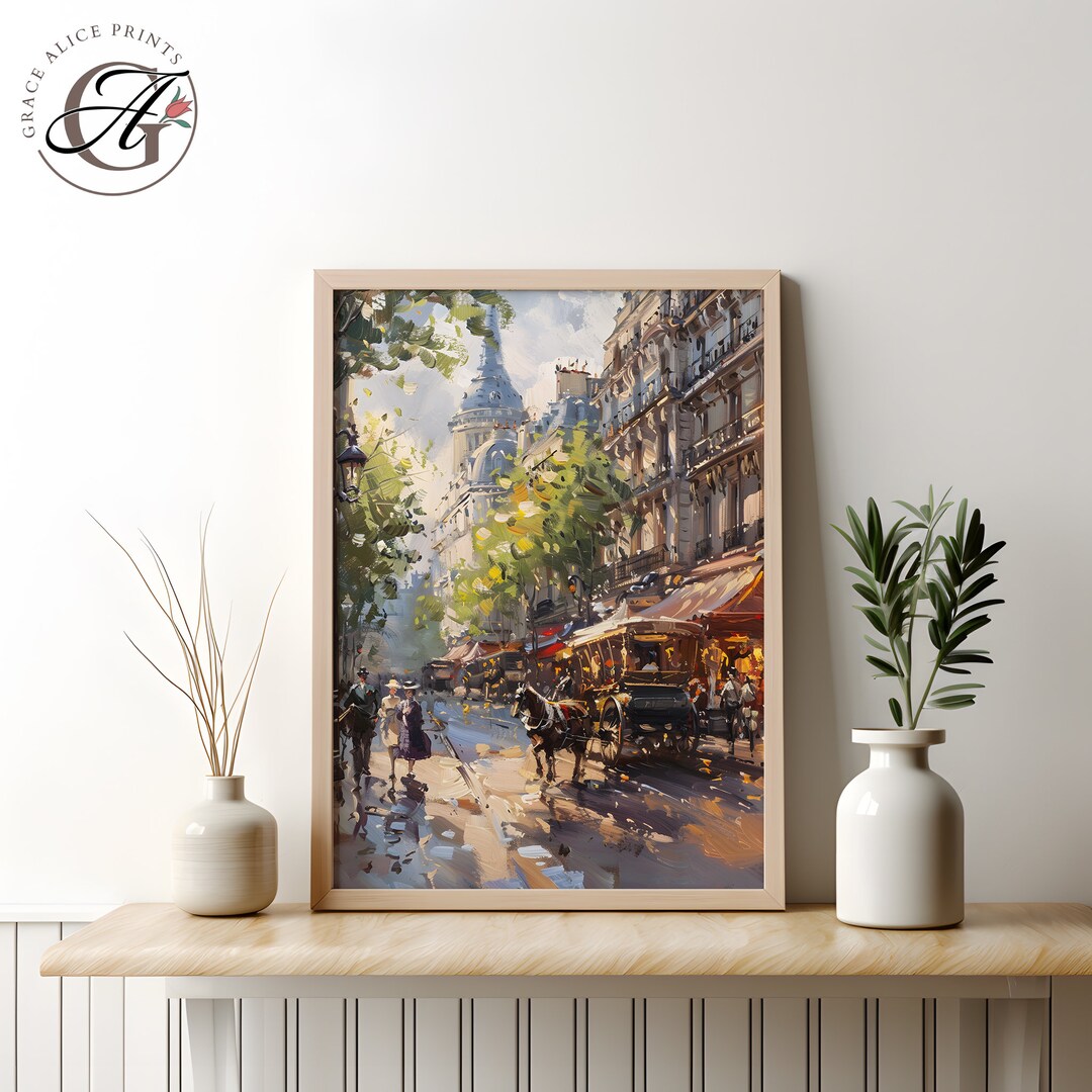 Monet Impressionist Paris Street Scene Print (digital Download) - Etsy