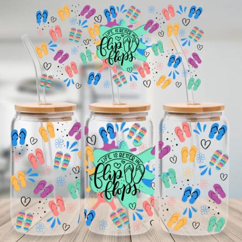 Flip Flop Glass - Etsy