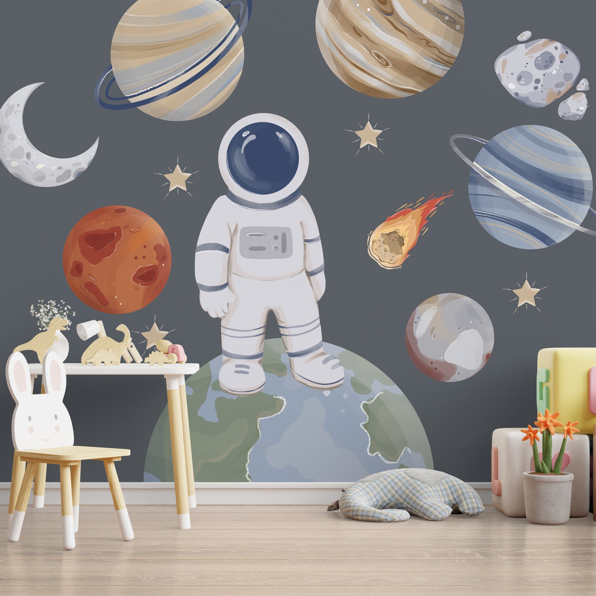 Space Clipart, Solar System PNG, Planets, Earth, Astronaut Spaceship ...