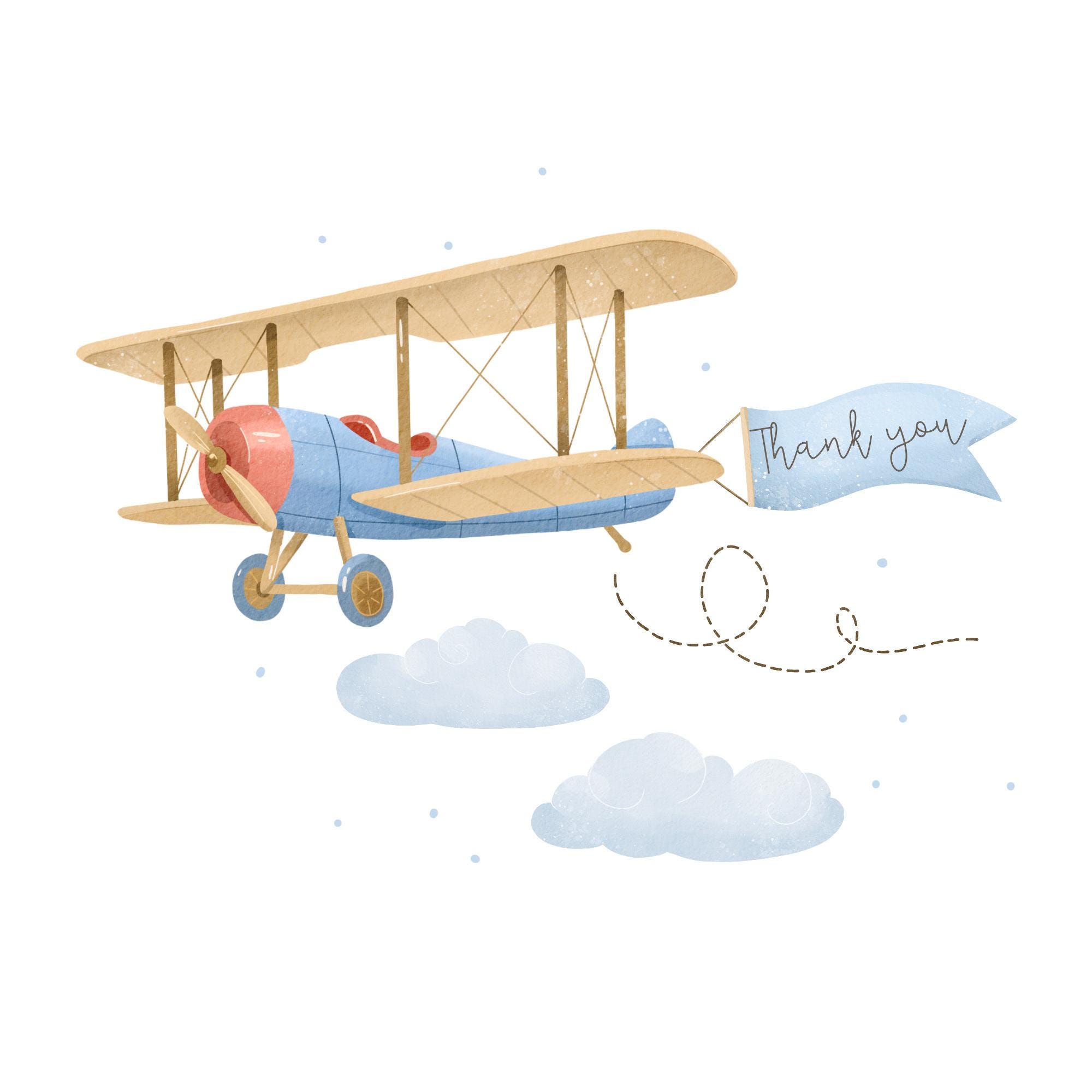 Watercolor Airplane Clipart,vintage Air Transport PNG, Hot Air Balloons ...