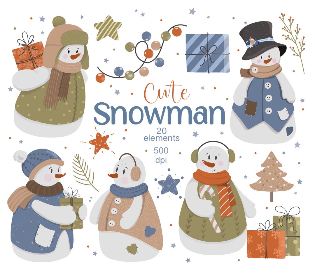 Cute Snowman Clipart, Frozen Snowman, Winter Elements PNG, Christmas ...