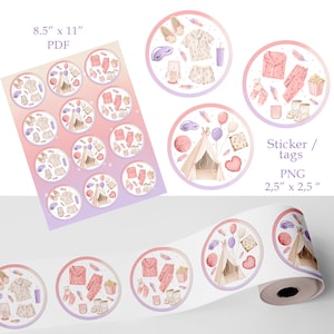 Pajama Party Clipart: Slumber Party PNG, Stickers, Birthday Invitation ...