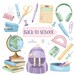 School Clipart Set, School Supplies, Back to School PNG, Teacher ...