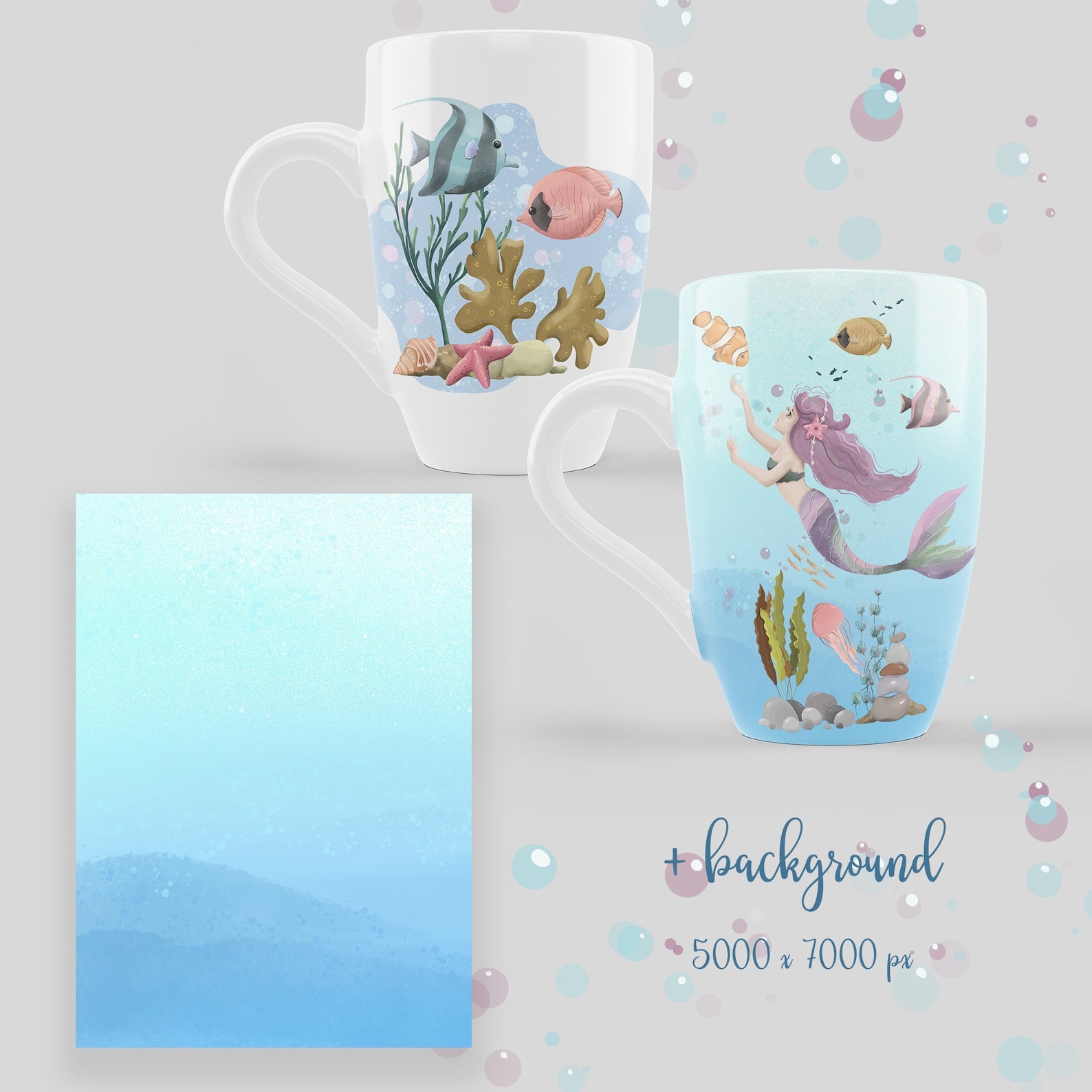 Ocean Animals PNG Clipart, Underwater Sea Animals PNG, Mermaid Clipart ...