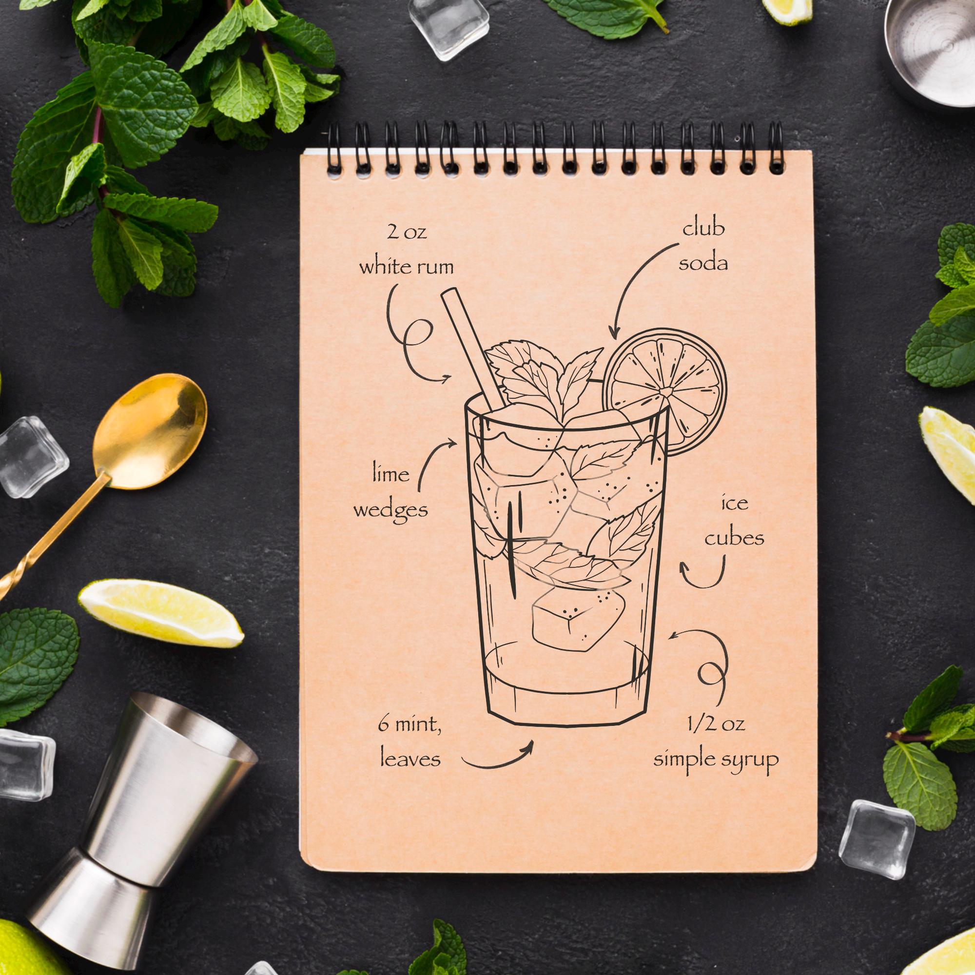 Cocktail Clipart PNG, Line Drinks Illustration, Bar Menu Art, Cocktail ...