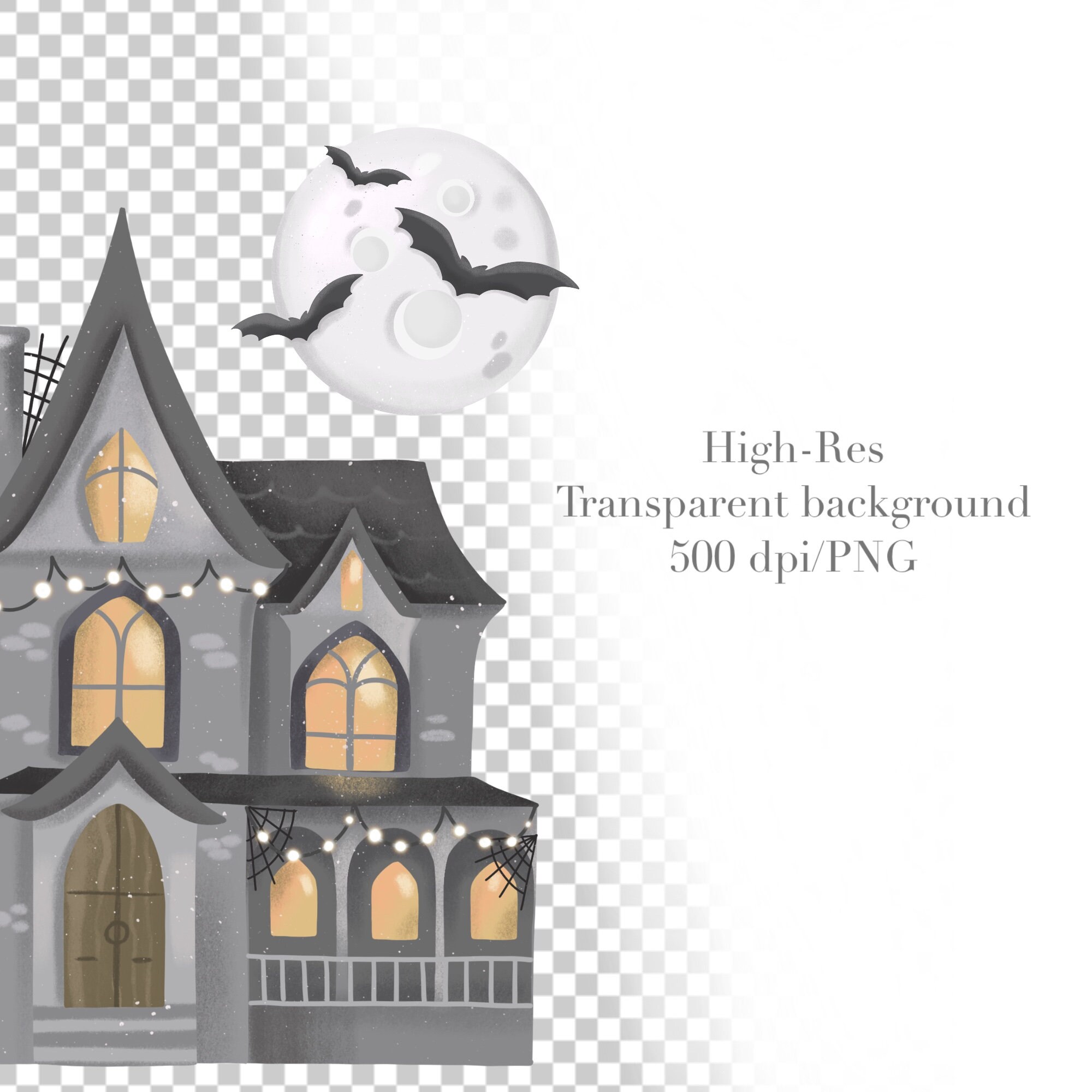 Halloween Clipart Set, Kids Spooky Party Decor (PNG, Digital Download ...