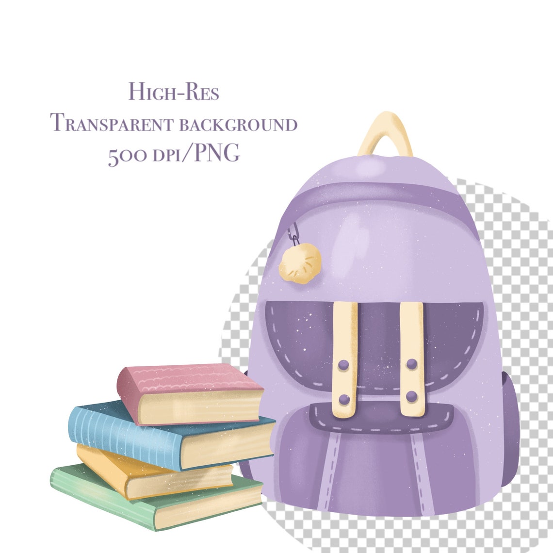 School Clipart Set, School Supplies, Back to School PNG, Teacher ...