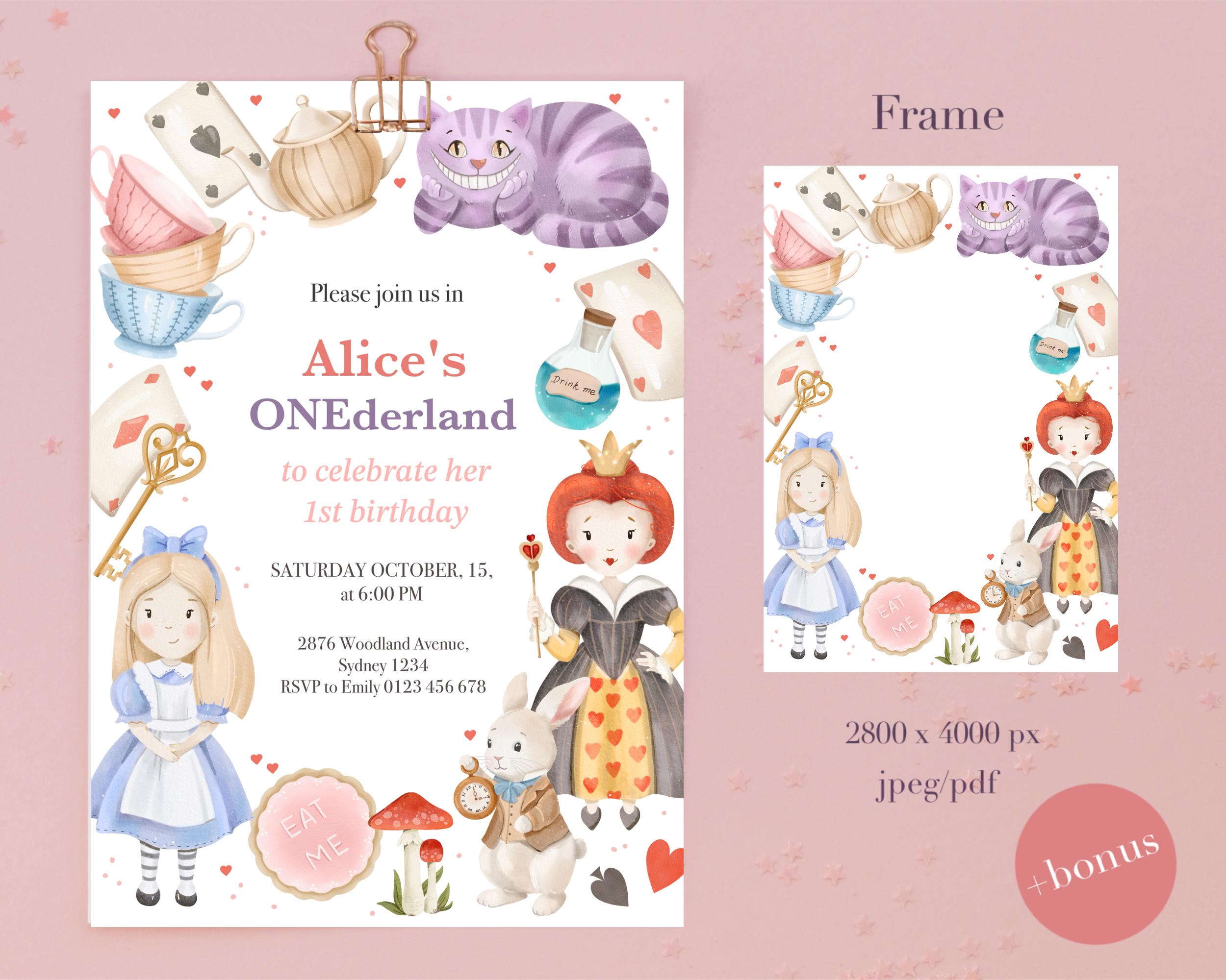 Alice in Wonderland Clipart, Watercolor Alice Clip Art PNG, Red Queen ...