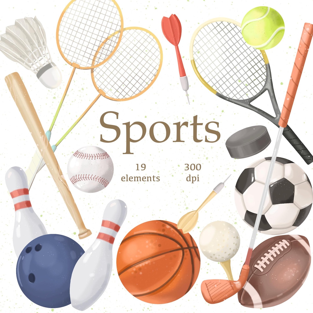 Sports Clipart, Sports Ball PNG, Sports Illustration, Basketball ...