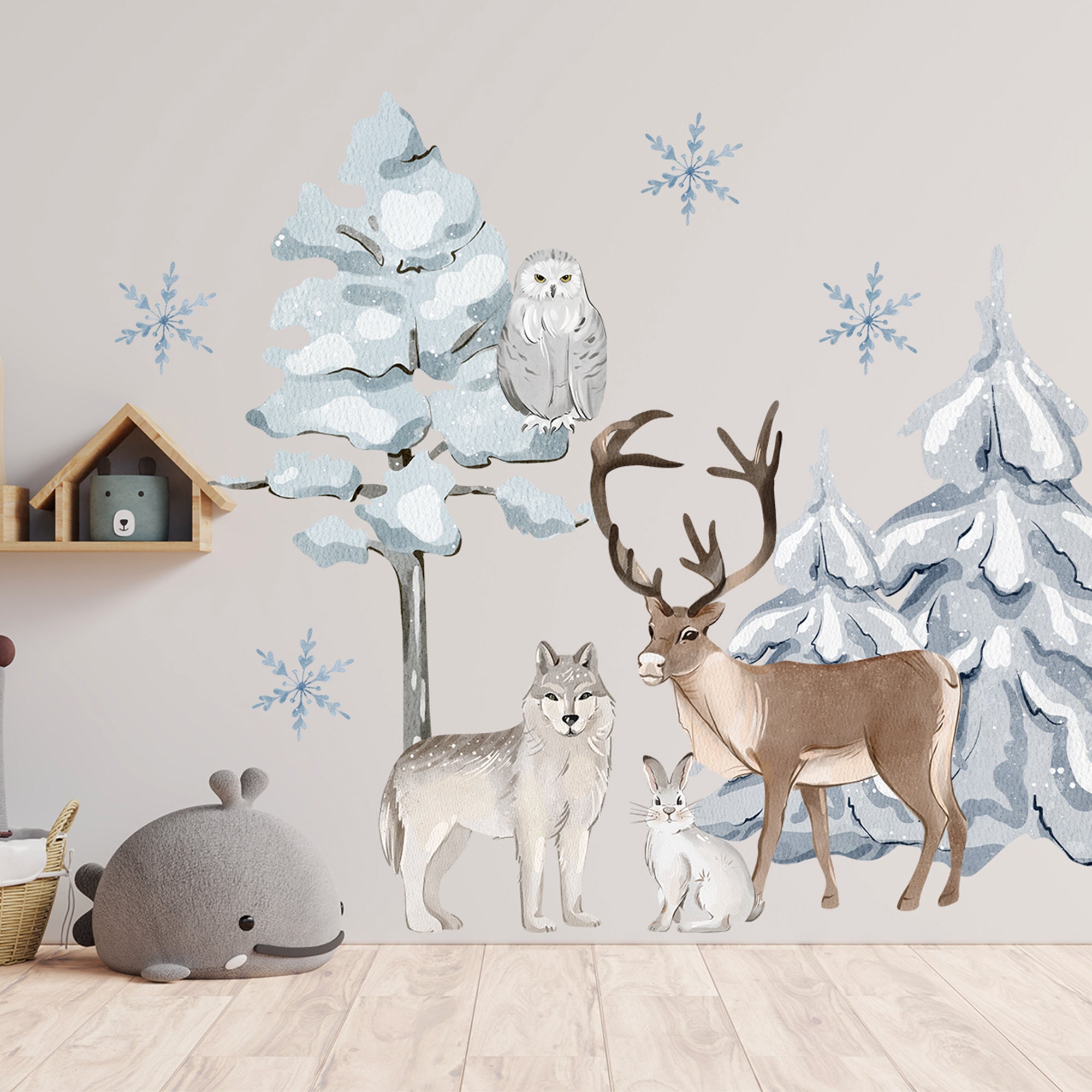 Polar Animals Clipart, Arctic Animal PNG, Winter Graphic, Greeting Card ...